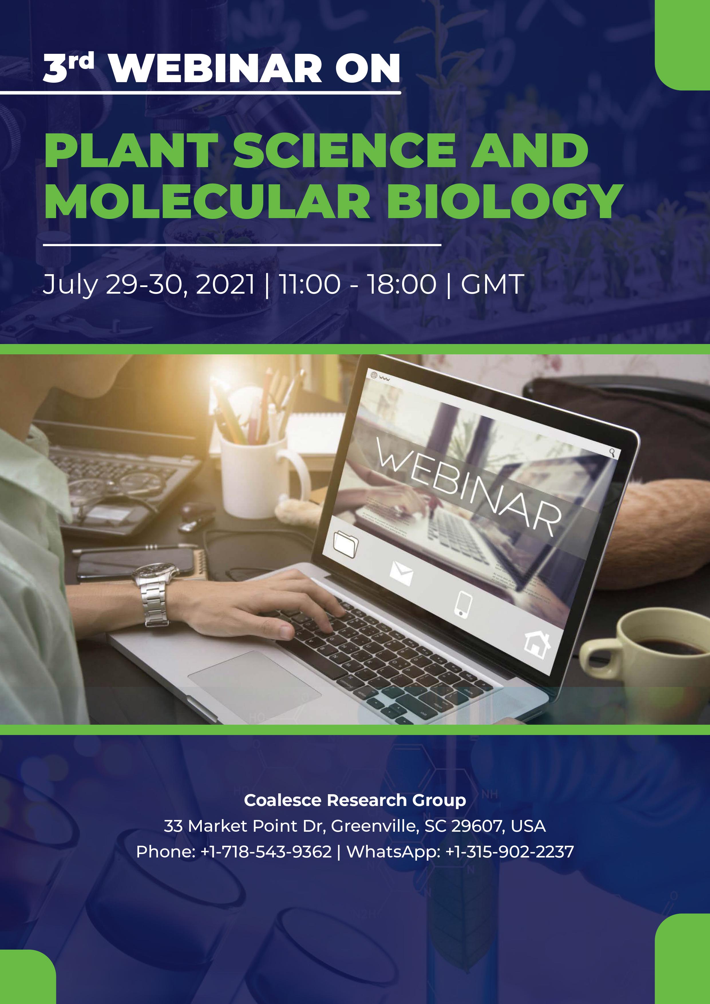 3rd Webinar on Plant Science & Molecular Biology