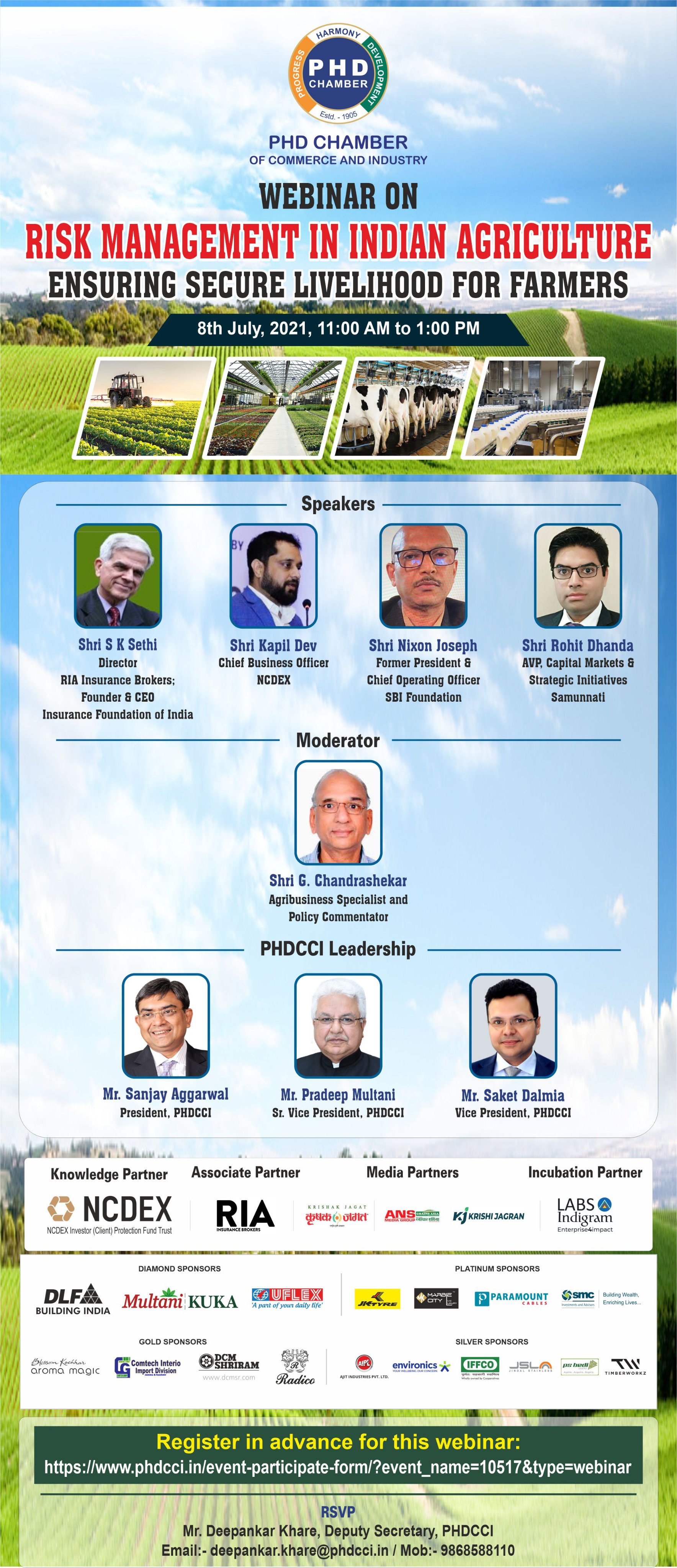 Webinar on Risk Management in Indian Agriculture