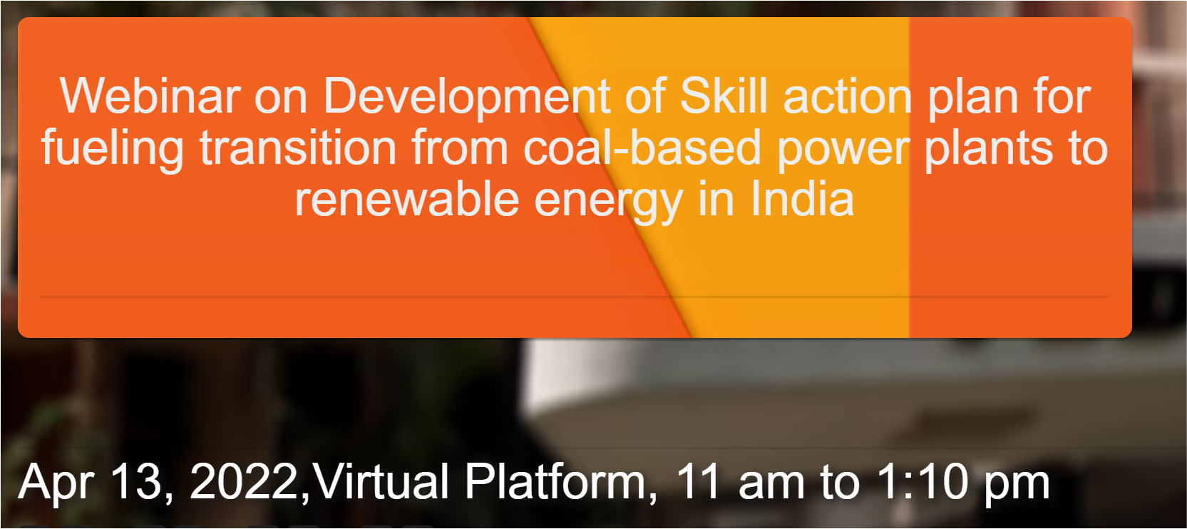 Webinar on Development of Skill Action Plan